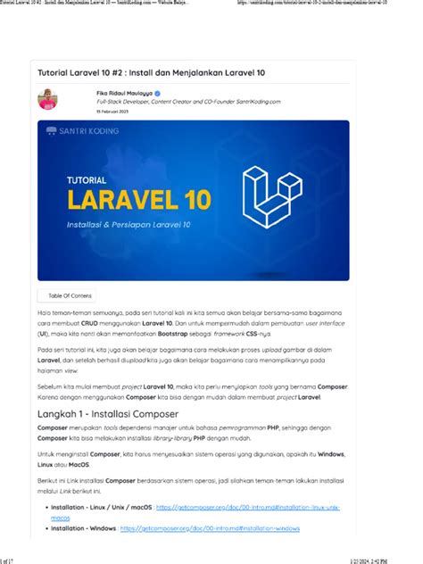 Tutorial Laravel 10 2 Install Dan Menjalankan Laravel 10 Pdf