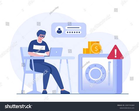 Database Security Phishing Hacker Attack Concept Stock Vector Royalty