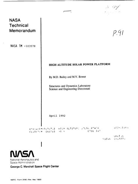 High Altitude Solar Power Platform Pdf Unmanned Aerial Vehicle