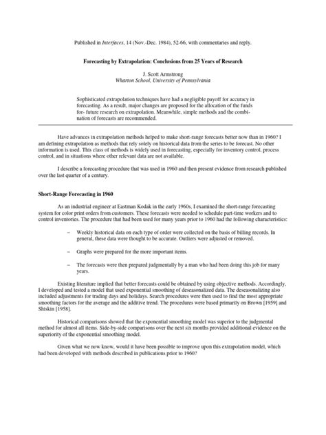 Forecasting By Extrapolation Pdf Forecasting Time Series