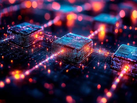 Close Up View Of A Circuit Board Or Semiconductor With Rows Of Ics And