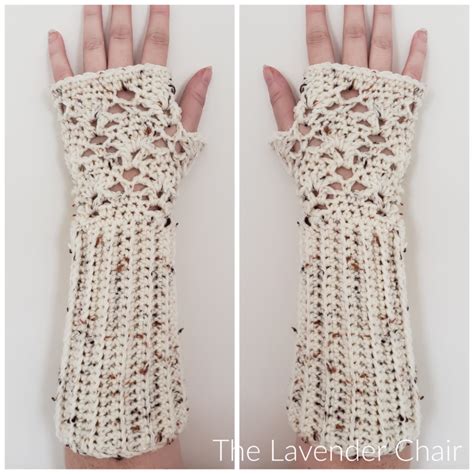 Vintage Fingerless Arm Warmers Crochet Patterns The Lavender Chair