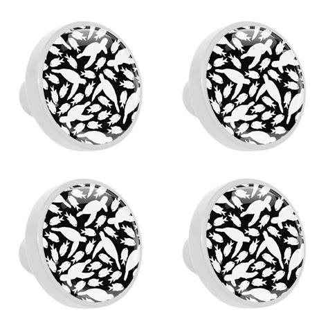 4 Pcs Sea Turtle Knobs For Kitchen Cabinet Cupboard Dresser Bookcase Drawer Pulls Handles Round