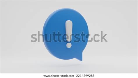 Exclamation Mark Circle Icon 3d Rendering Stock Illustration 2214299283