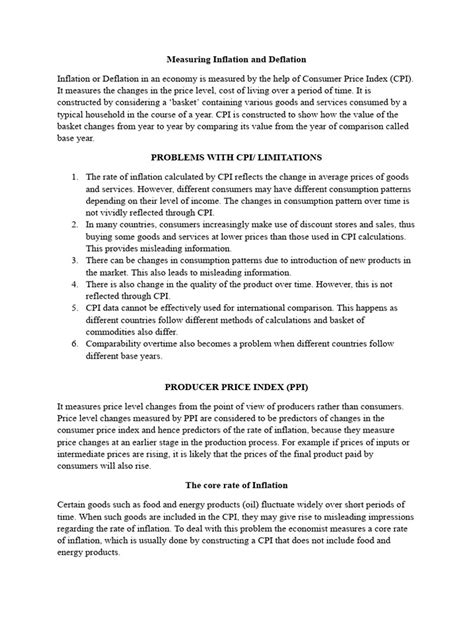 Ib Econ Inflation And Deflation Pdf Cost Of Living Consumer Price