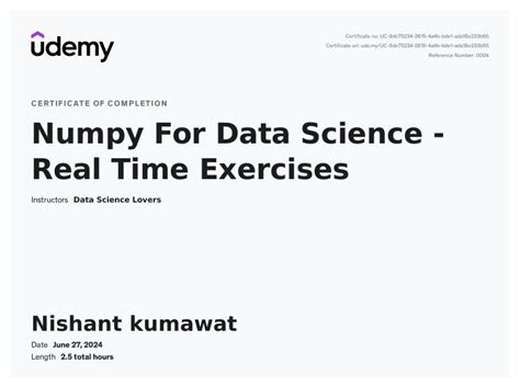 Completed Udemy Course On Data Science Ishu K Posted On The Topic