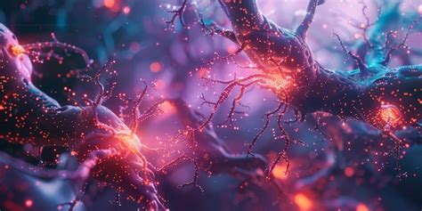 Abstract Visualization Of A Neural Network Highlighting Complex Connections And Futuristic