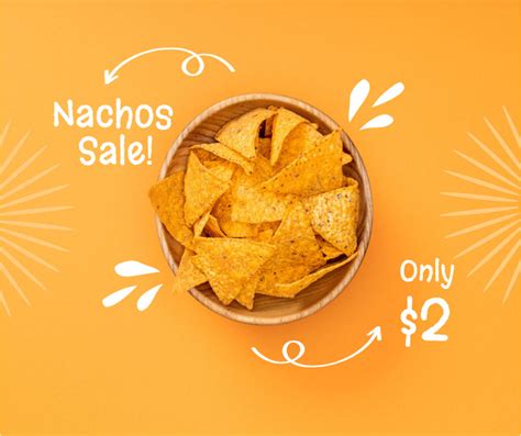 Nachos Sale Yellow Online Facebook Post Template Vistacreate
