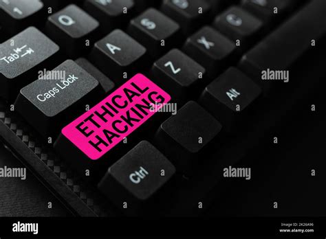 Text Caption Presenting Ethical Hacking Word Written On A Legal
