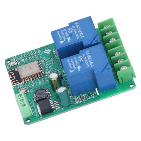 qiilu module relais wifi module de relais 2 canaux wifi 30a esp8266