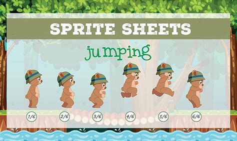 game sprite actions jumping adventure clipart clip art vector