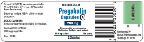 Pregabalin Package Insert