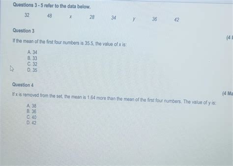 Solved Questions 3 5 Refer To The Data