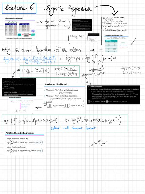 Lecture 6 Logistic Regression Pdf Estimation Theory Statistical