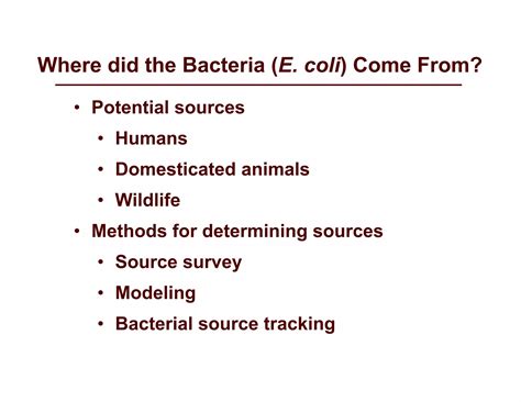 Bacterial Source Tracking Gentry Ppt
