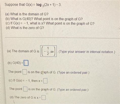 solved suppose that g x log 3 2x 1 3 a what is the