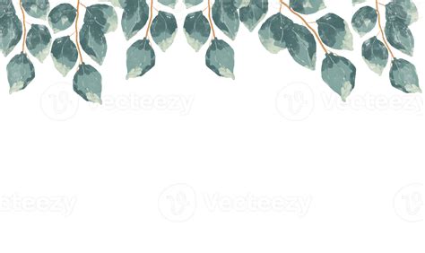 Round Border Eucalyptus Watercolor Green Leaf With Gold Glitter Wreath