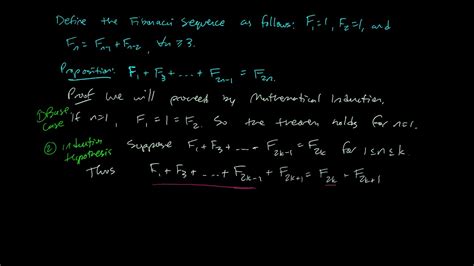 Proving The Sum Of Odd Numbered Fibonacci Numbers With Mathematical