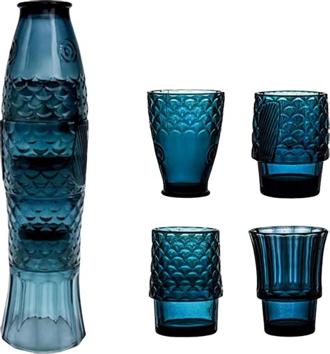 Lipitaley Koi Fish Design Drinking Glasses Stackable