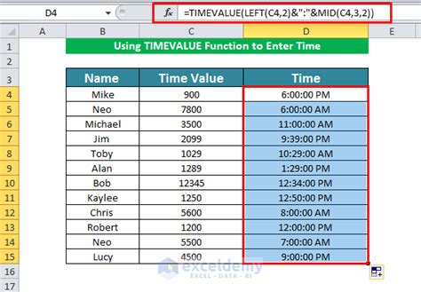 How To Enter Time In Excel 5 Methods Exceldemy