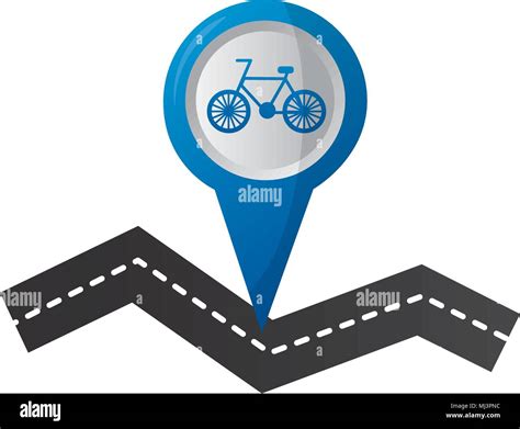 bicycle tracker route navigation mobile concept vector illustration