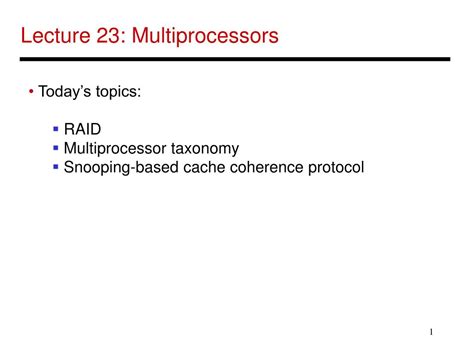 PPT Lecture Multiprocessors PowerPoint Presentation Free Download ID