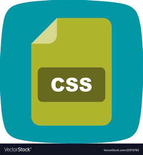 Css Icon Royalty Free Vector Image Vectorstock