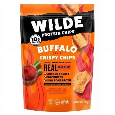 Wilde Crispy Buffalo Style Chicken Chips High Protein Keto Friendly
