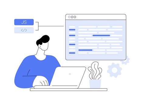 Premium Vector Javascript Abstract Concept Vector Illustration