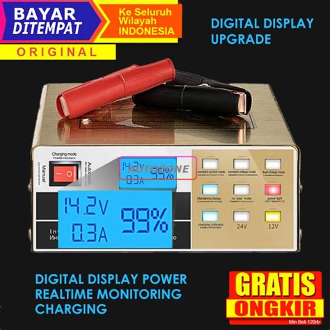 Jual Charger Aki Motor Dan Mobil Otomatis Accu Kering Dan Basah Lead Acid 12V 2A Pengisi Daya