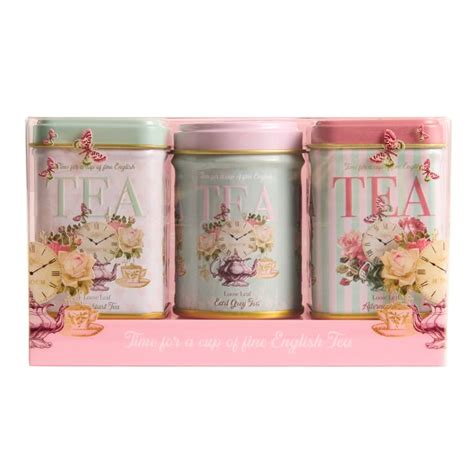 New English Teas Tea Time Mini Loose Leaf Tea Tins 3 Pack World