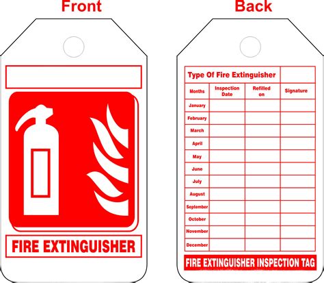 Fire Extinguisher Tags Printable