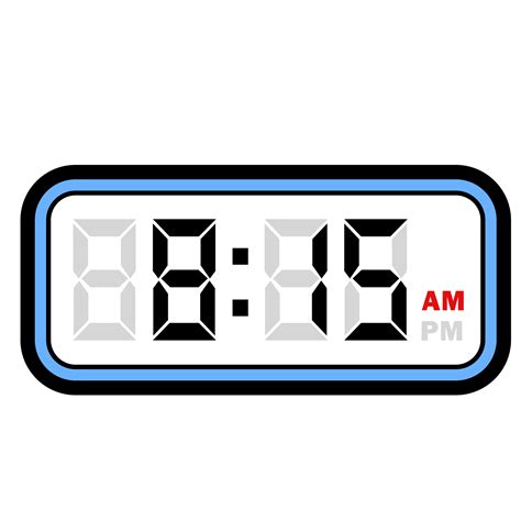 Digital Clock Time At 8 15 Am Digital Clock 12 Hour Format 32048625 Png