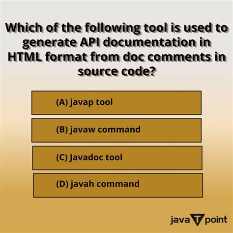 Javaprogramming What Tool Is Used To Create Api Documentation