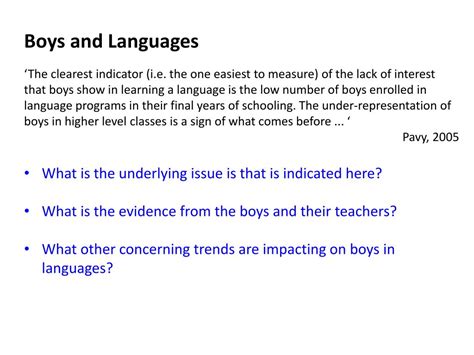 Ppt Engaging Boys In Learning Languages With Success Powerpoint