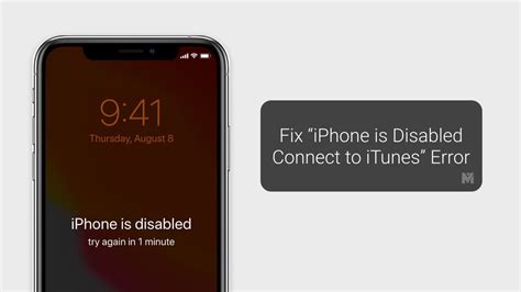 How To Fix IPhone Is Disabled Connect To ITunes Error