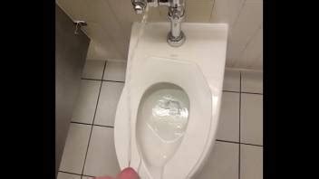 Inappropriately Peeing All Over And Around A Public Toilet At The Local Movie Theater Bathroom