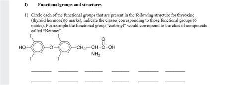 Solved I ﻿functional Groups And Structurescircle Each Of