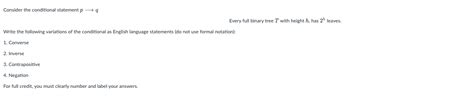 Solved Consider The Conditional Statement P 9 Every Full