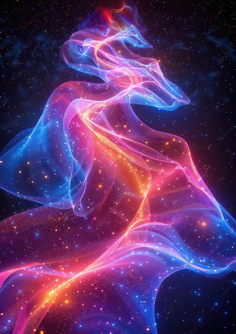 A Vibrant Abstract Representation Of Flowing Energy And Cosmic Elements Background Wallpaper