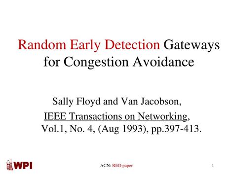 Ppt Random Early Detection Gateways For Congestion Avoidance Powerpoint Presentation Id 6096685