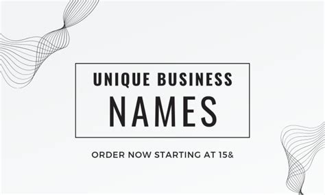 Create 10 Your Brand Or Business Names By Fairuz Karim Fiverr