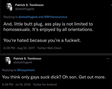 Patrick Gets Pegged And Gives B Patrick S Tomlinson Know