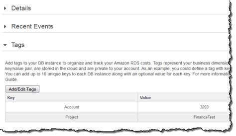 Tags For Amazon RDS Resources AWS News Blog