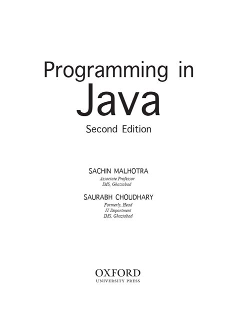 ebook programming in java 2nd pdf