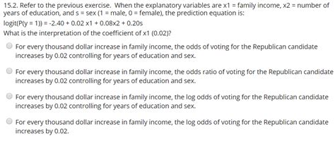 Solved 152 Refer To The Previous Exercise When The