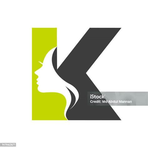 편지 K 뷰티 스파 로고 스파 패션 살롱 화장품 벡터 템플릿에 대한 디자인 개념 알파벳 K에 대한 스톡 벡터 아트 및 기타