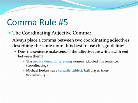 Ppt The Six Basic Comma Rules Powerpoint Presentation Free Download