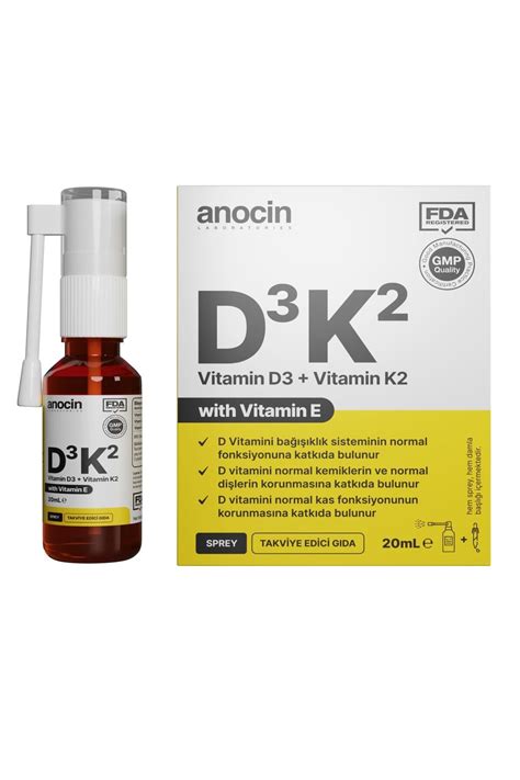 Anocin Vitamin D3 K2 Vitamin E 1000 Iu 2m Mcg Damla 20 Ml D3 K2 Vitamin D3k2 Fiyatı Yorumları