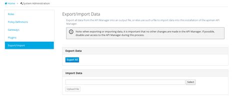 Apiman Apiman Export And Import